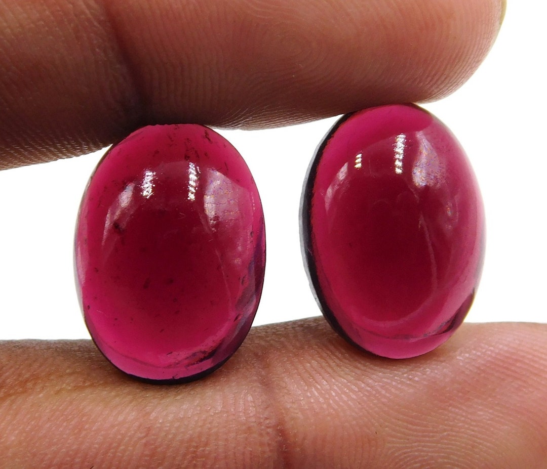 100% Natural Garnet Oval Cab Loose Gemstone, Hyderabadi Garnet Cab ...