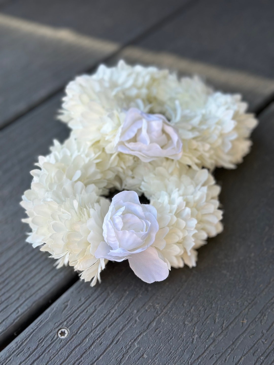 White Flower Gajra,hand Gajra,reusable Gajra,nikkah Flower Jewellery ...