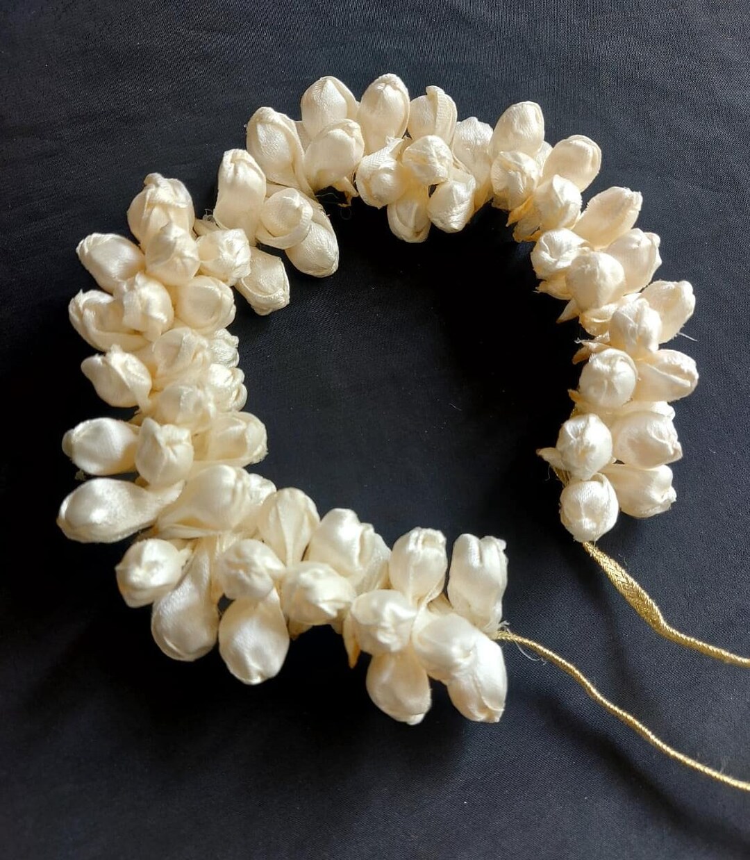 Mogra White Gajra,reusable Gajra, Artificial Gajra for Hair,jasmine ...