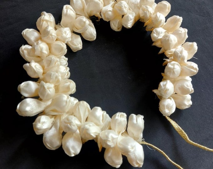Mogra White Gajra,reusable Gajra, Artificial Gajra for Hair,jasmine ...