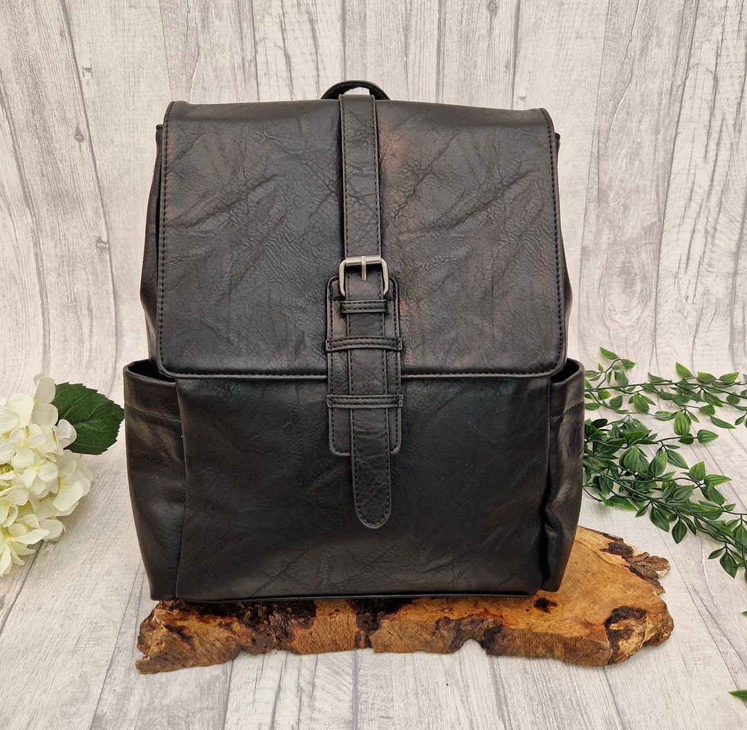 Large Black Backpack Laptop Rucksack Work Bag large Laptop Bag Travel ...