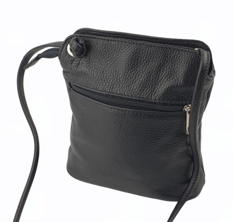 Black Leather Tassel Cross Body Shoulder Bag. - Etsy