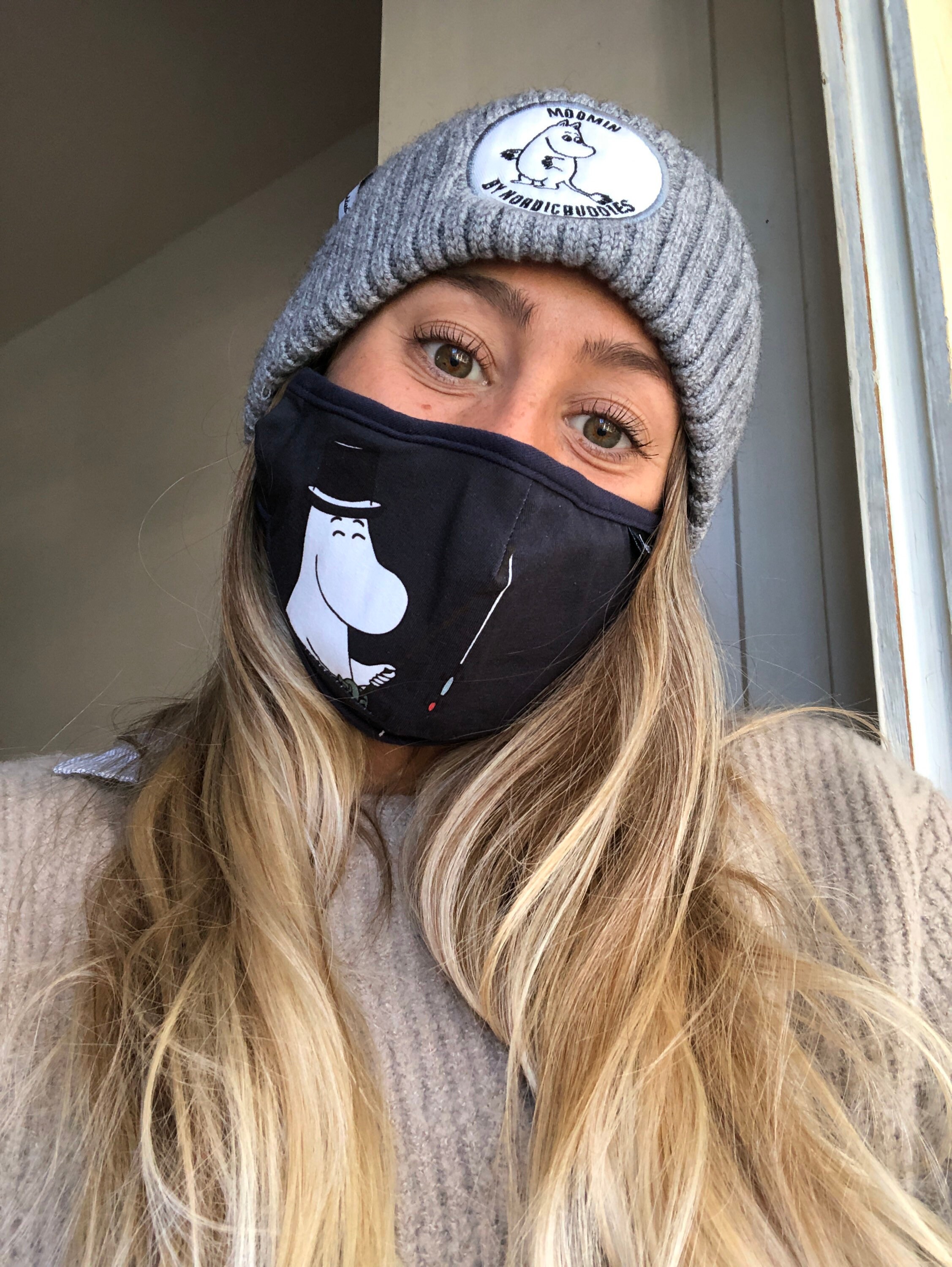 Moomin Mask Cotton 3-layer Face Mask Moominpappa by Moomins - Etsy