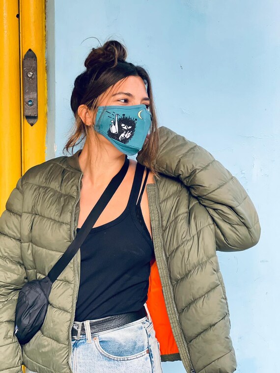 Moomin Mask Cotton 3-layer Face Mask Stinky by Moomins - Etsy