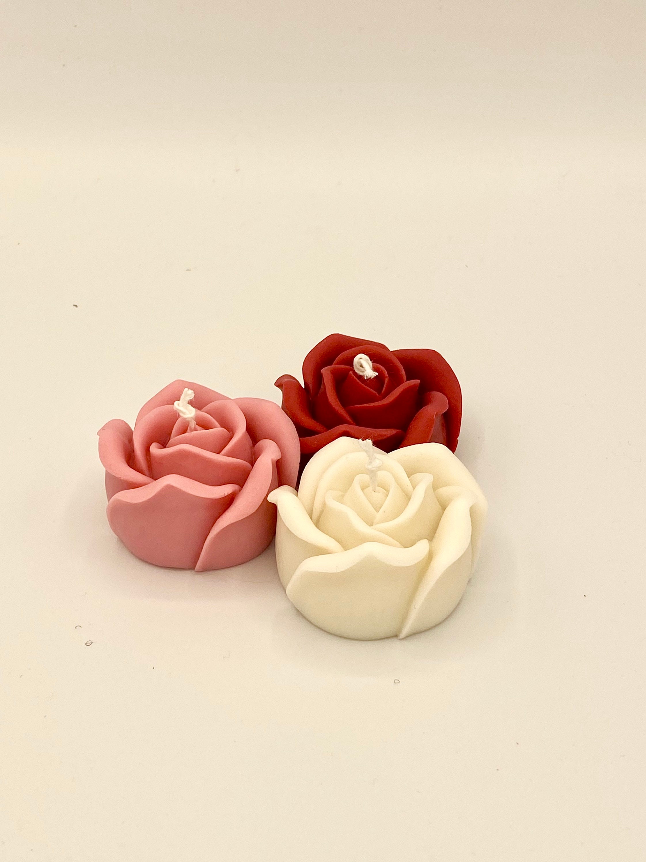 Rose Shaped Candle - Etsy