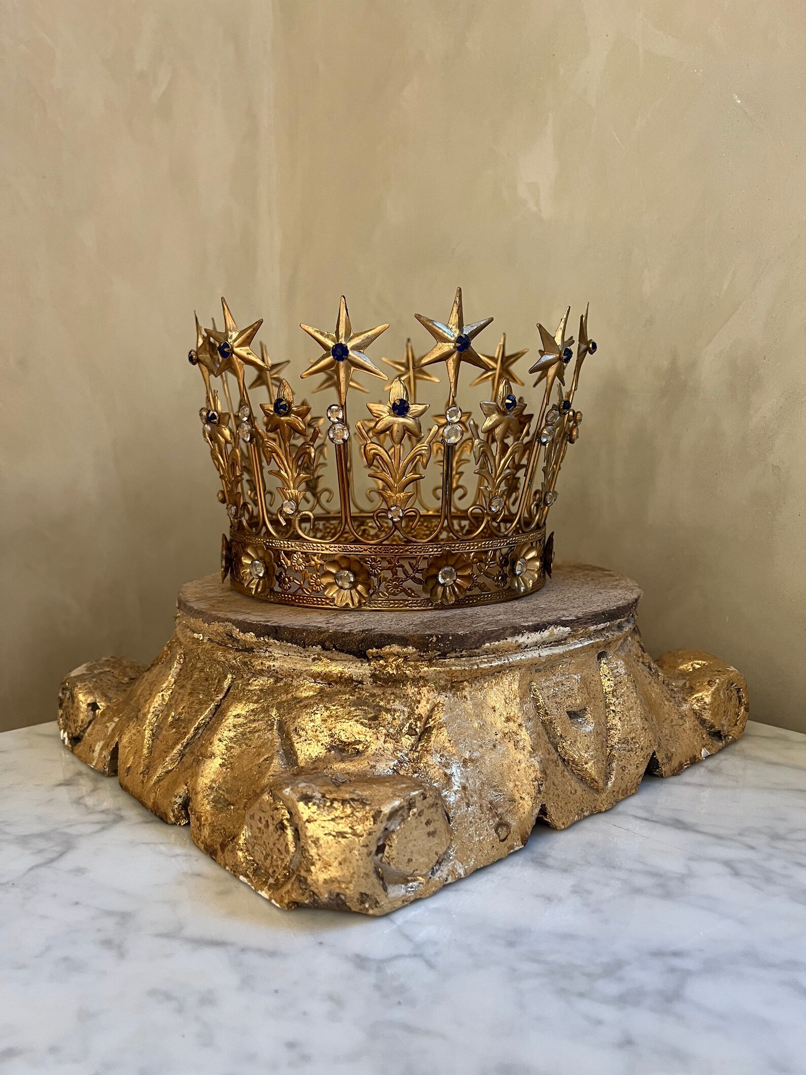Large Antique Reproduction Crown - Etsy