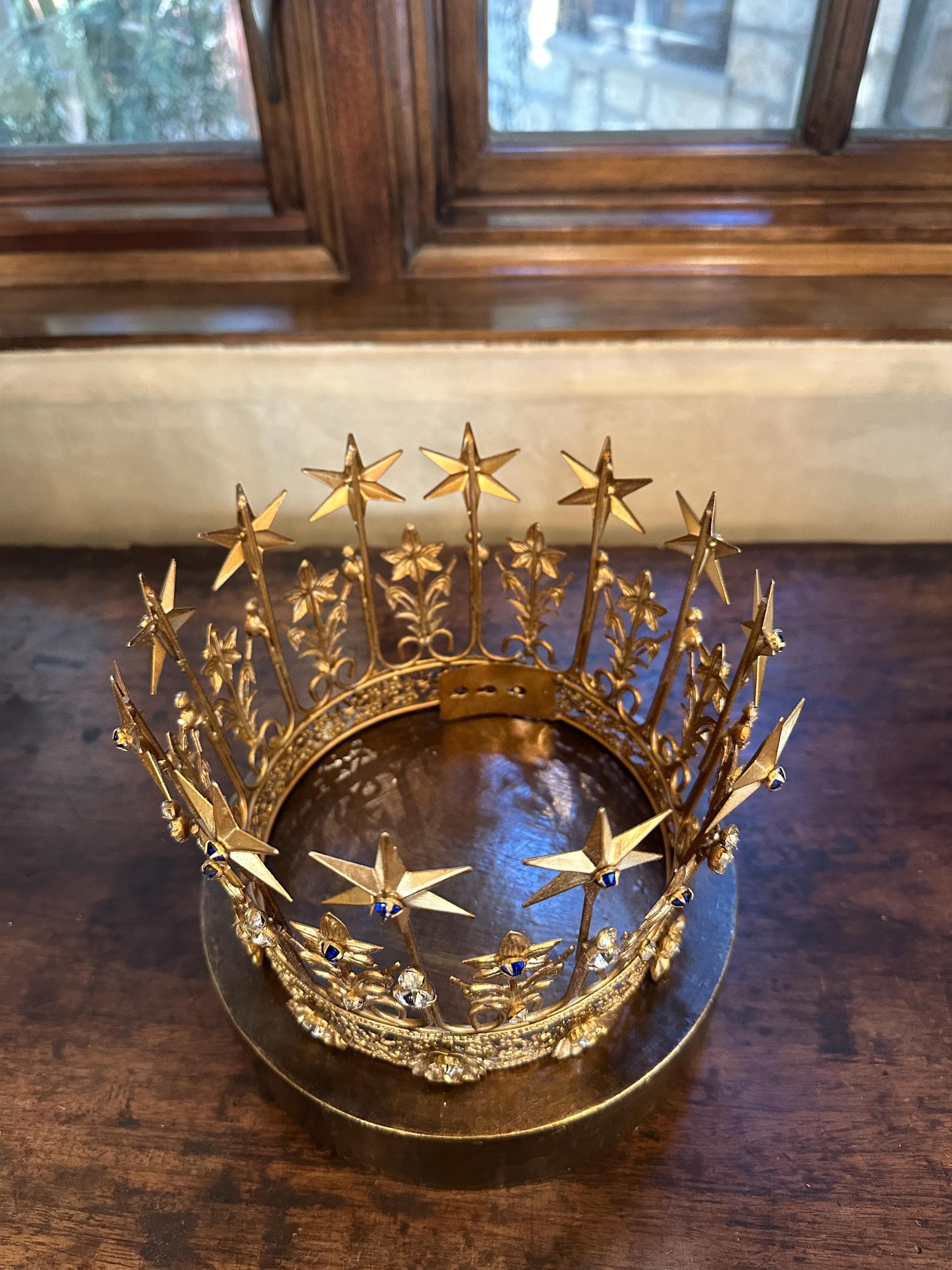 Large Brass Antique Replica Crown - Etsy