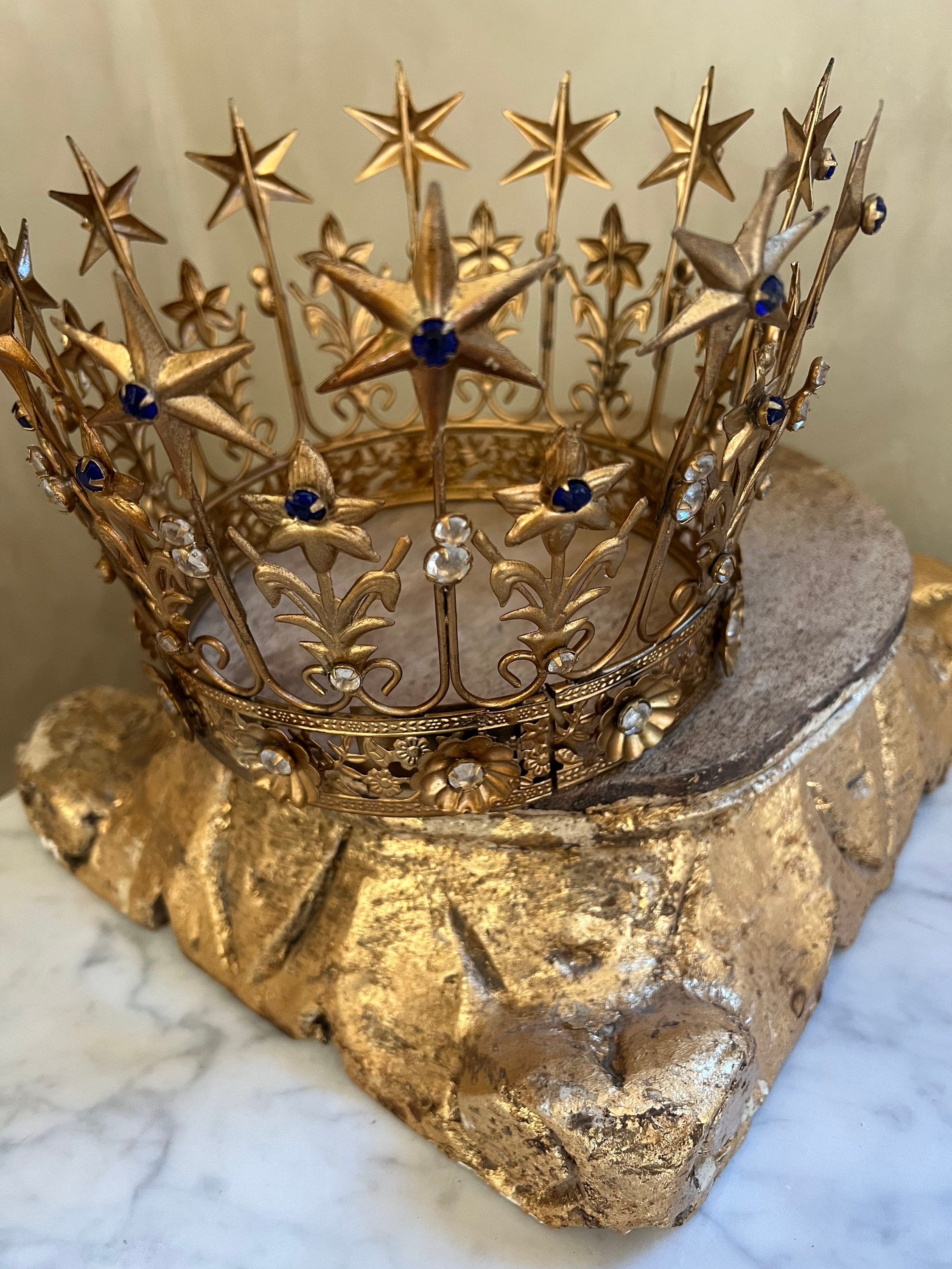 Large Antique Reproduction Crown - Etsy