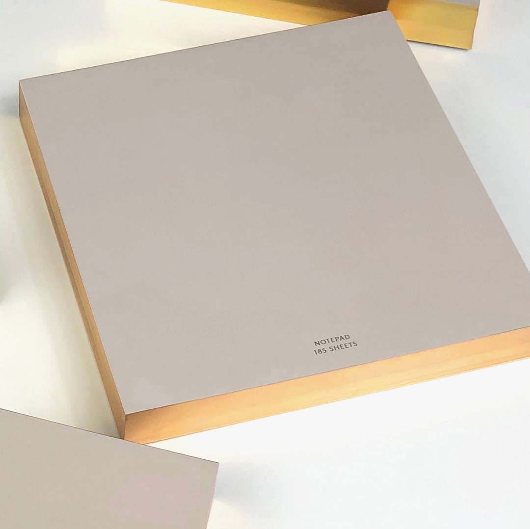 Greige With Gilded Edge Notepad - Etsy