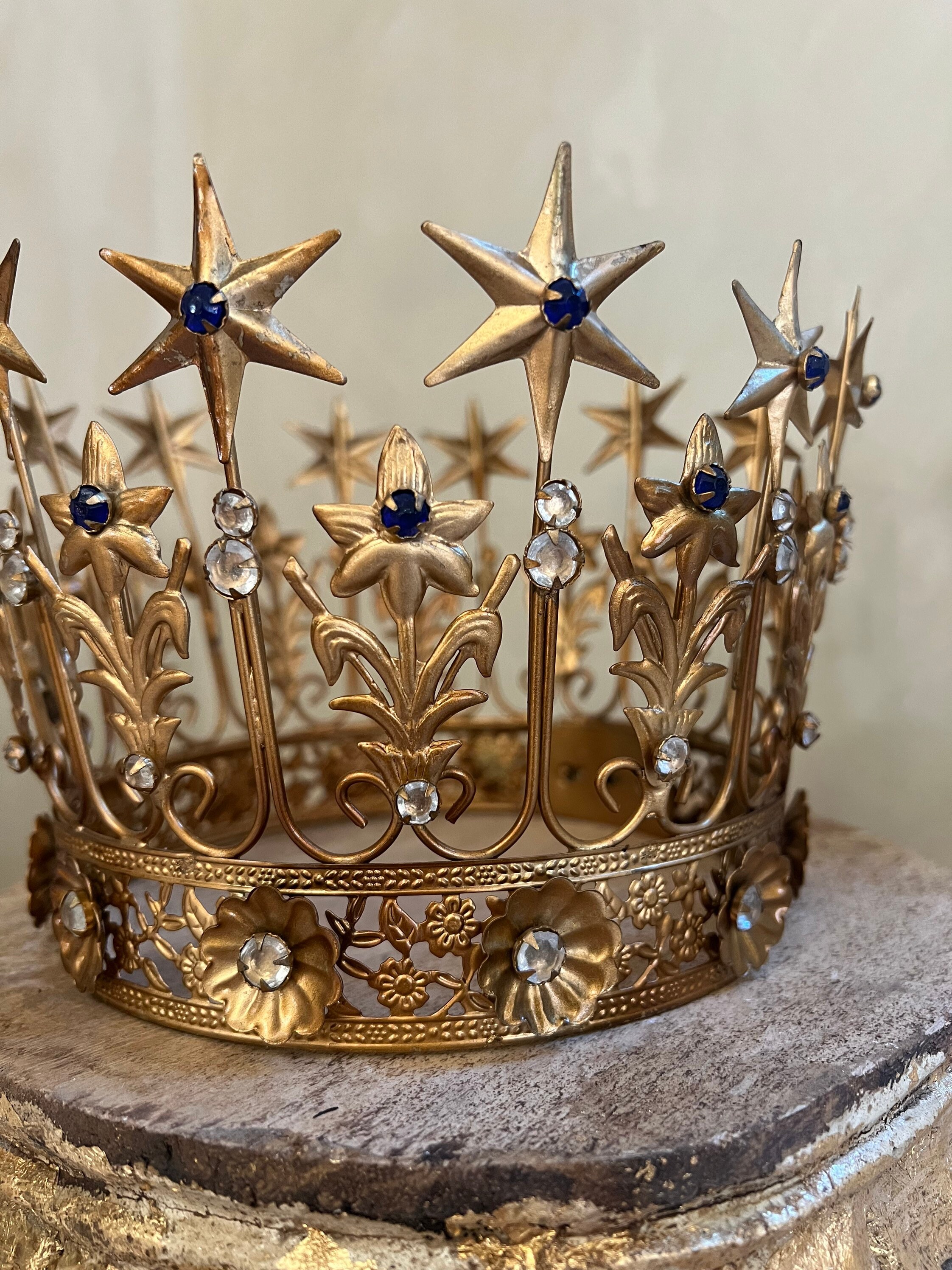 Large Antique Reproduction Crown - Etsy