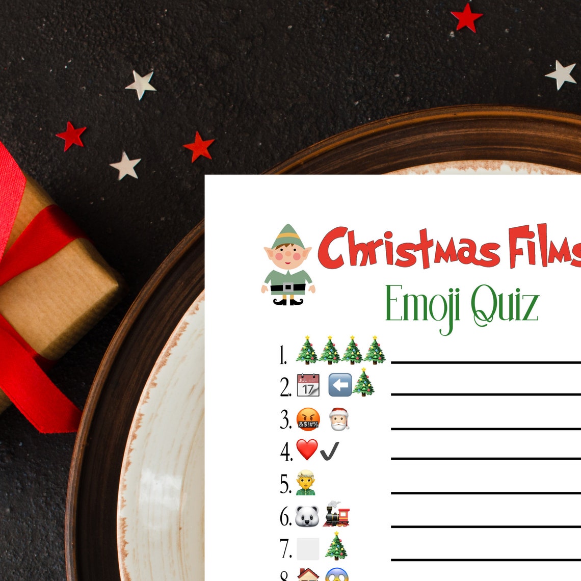 Christmas Movie Emoji Quiz Christmas Printable Game - Etsy