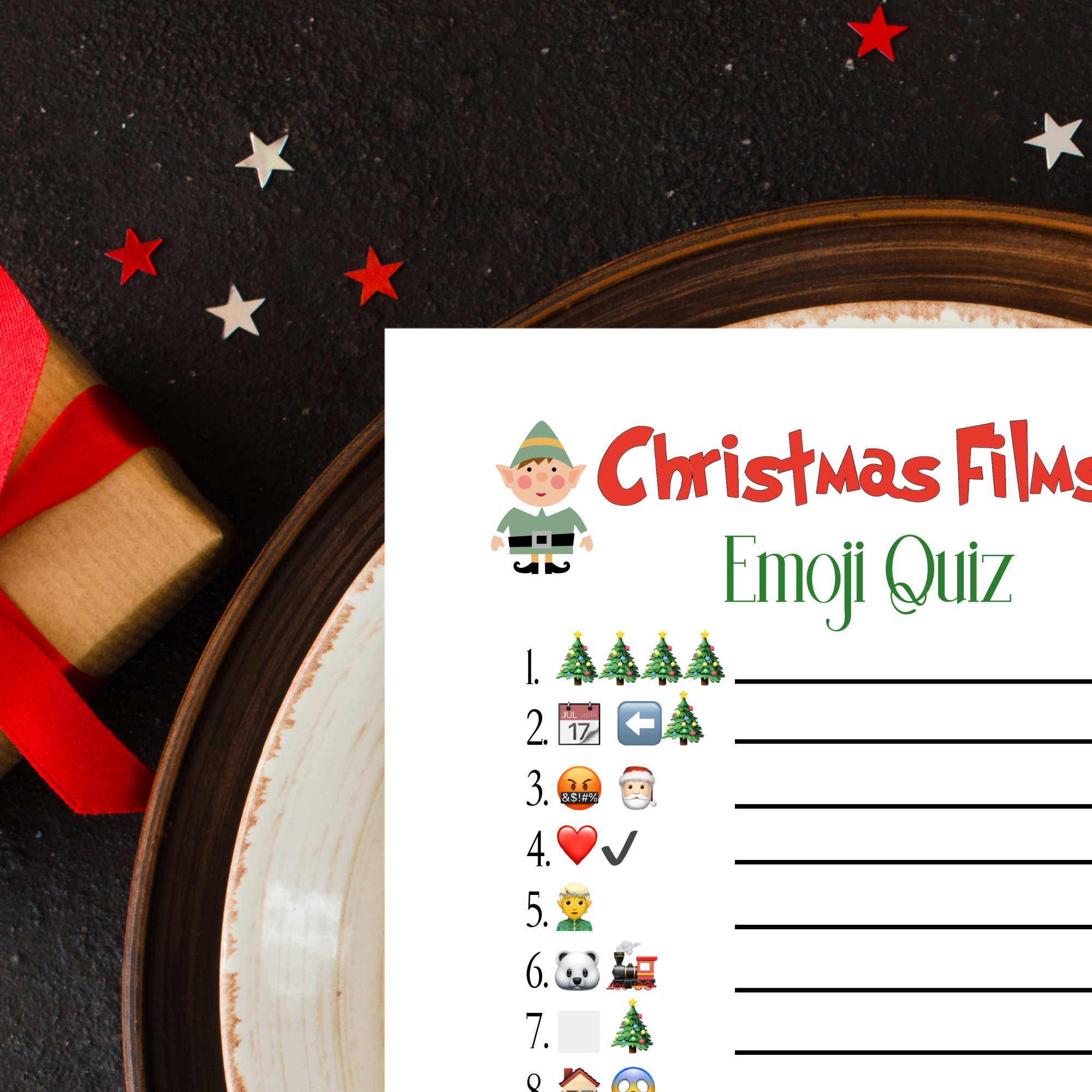 Christmas Movie Emoji Quiz | Christmas Printable Game | Christmas Party ...