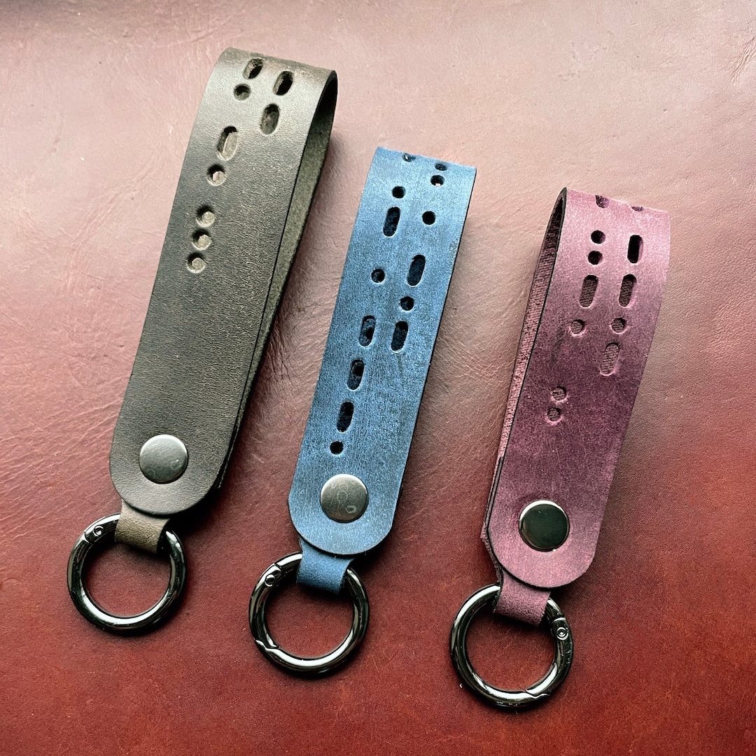 Personalized Leather Morse Code Keyring: Hidden Message Valentine's Gift - Etsy