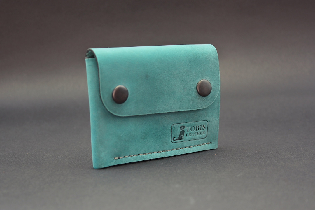 Small Minimalist Leather Wallet, Slim Front Pocket Men's Wallet, Soft ...
