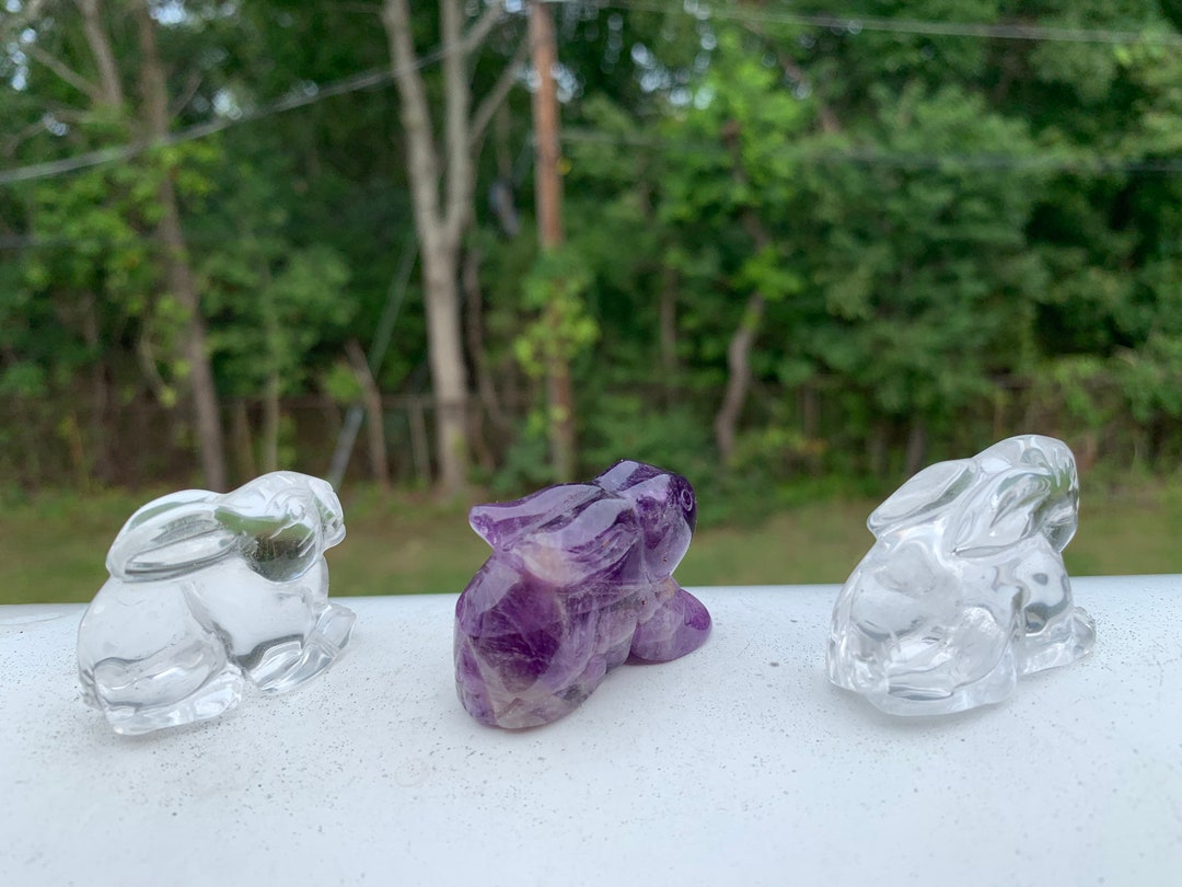 Quartz Rabbits | Crystal Rabbits | Crystal Rabbit Carvings - Etsy