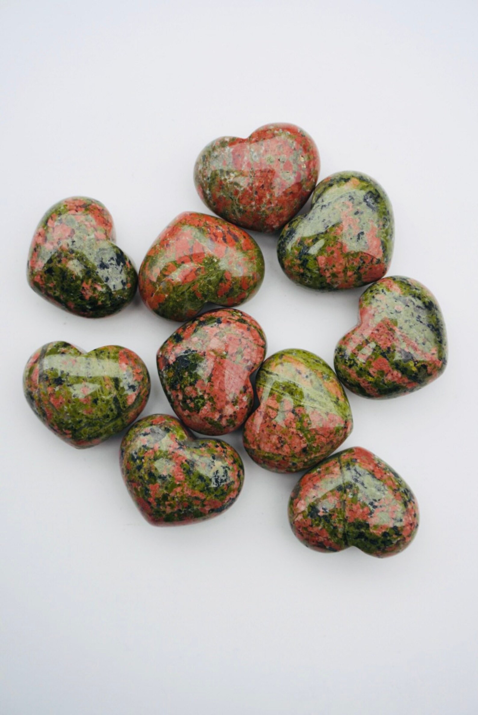 Unakite Mini Hearts Unakite Stone Unakite Crystal - Etsy