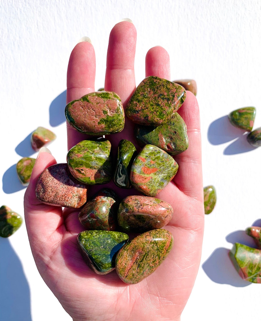 Unakite Tumbles Unakite Stone Unakite Crystal - Etsy.de