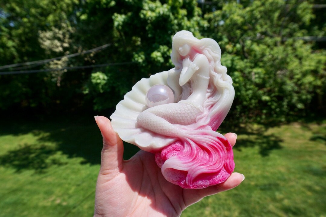 Mermaid Glow in the Dark | Mermaid in Shell | Mermaid Decor | Mermaid ...