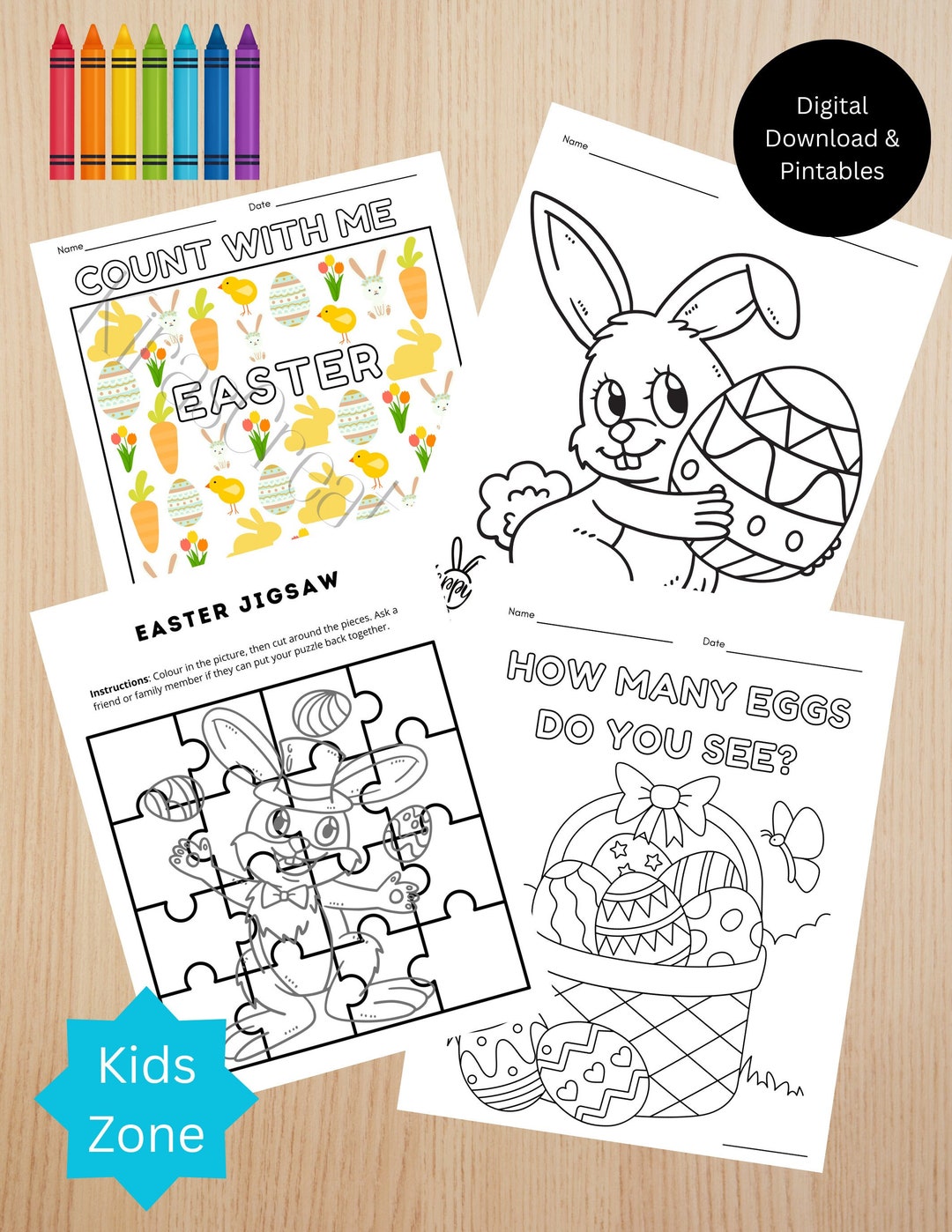 Easter Activities Bundle, Easter Coloring Pages, Easter Bingo, Easter ...