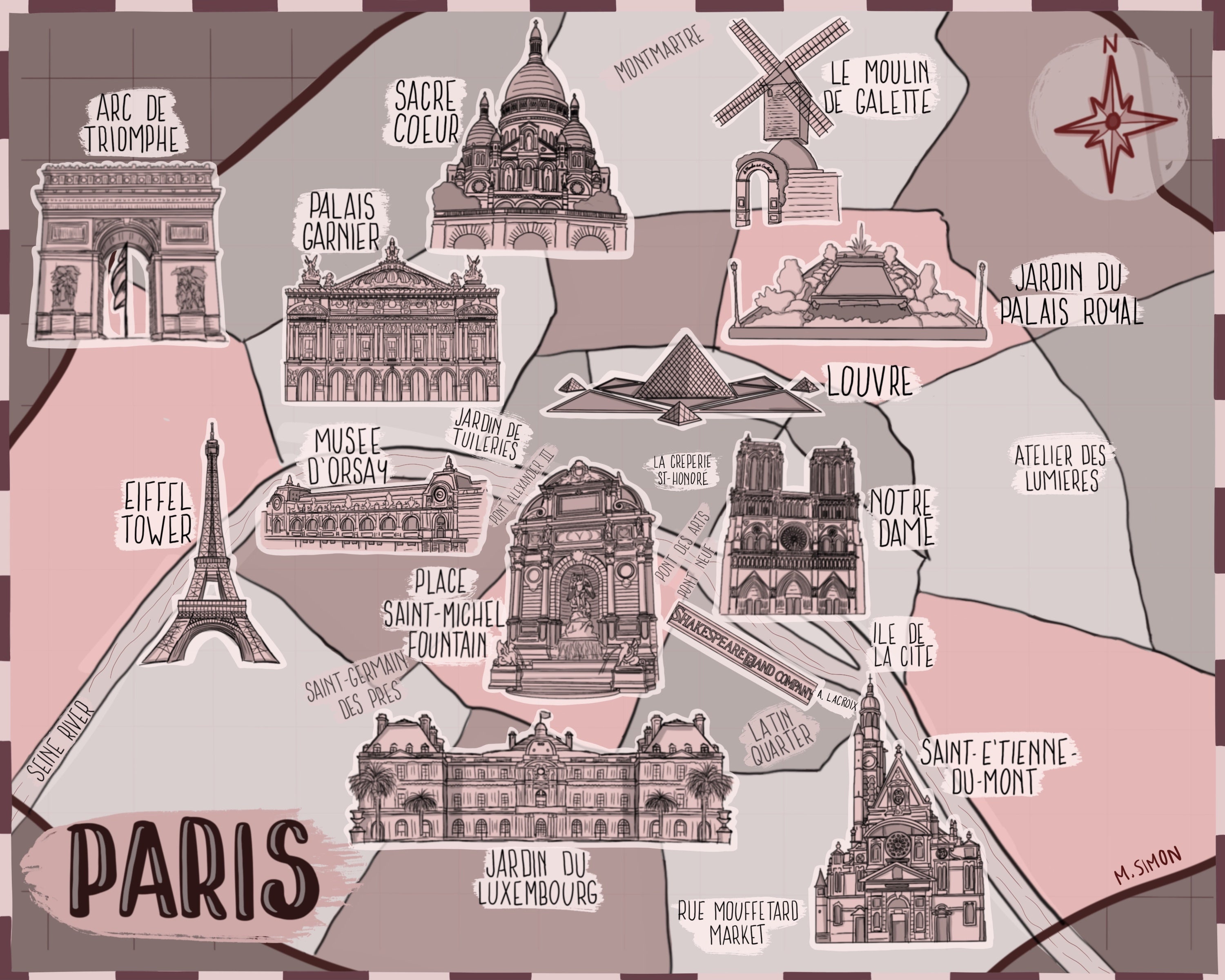 Custom Map of Your Favorite City DoodleAllDayy Map | Etsy