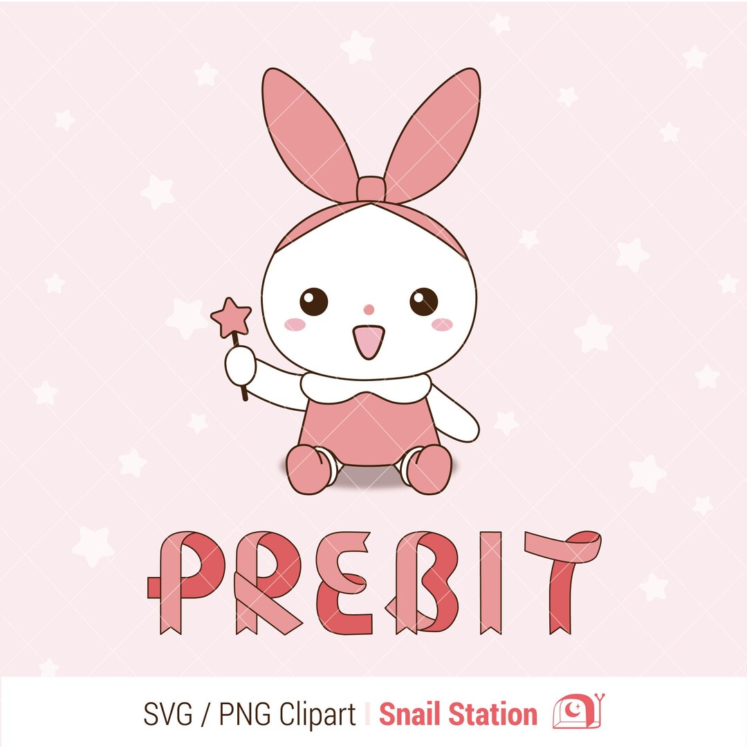 Pink Rabbit Character Image, Graphic Design, Vector, Digital Clipart ...