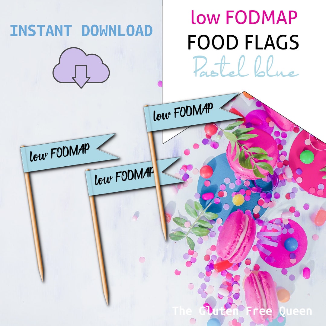 PRINTABLE Low FODMAP Flags, Low FODMAP Sign, Allergy Pick, Alert Flag ...
