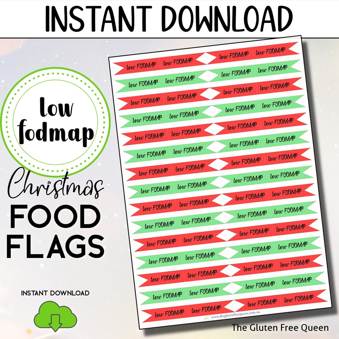 PRINTABLE Low FODMAP Flags, Low FODMAP Sign, Allergy Pick, Alert Flag ...