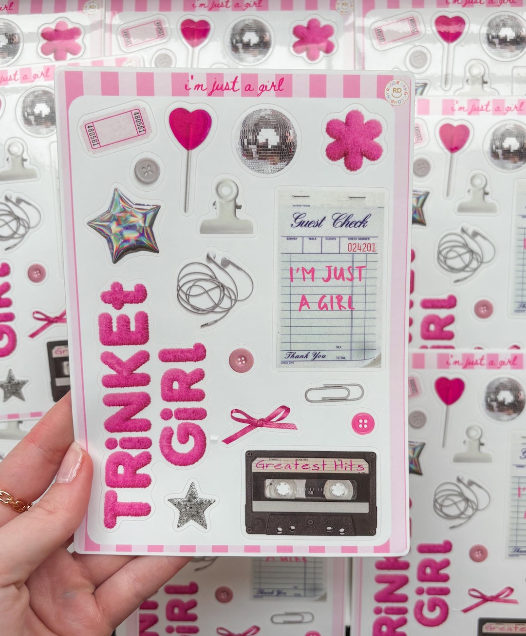 Trinket Junk Journal 5x7 Sticker Sheet,scrapbook Stickers, Journal ...