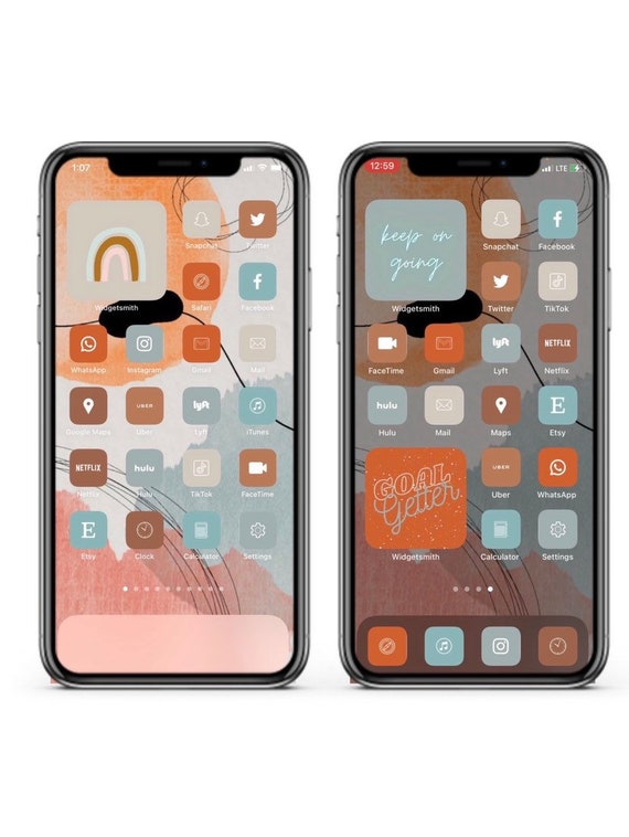 Ios14 Boho Themed Icons and Widgets | Etsy