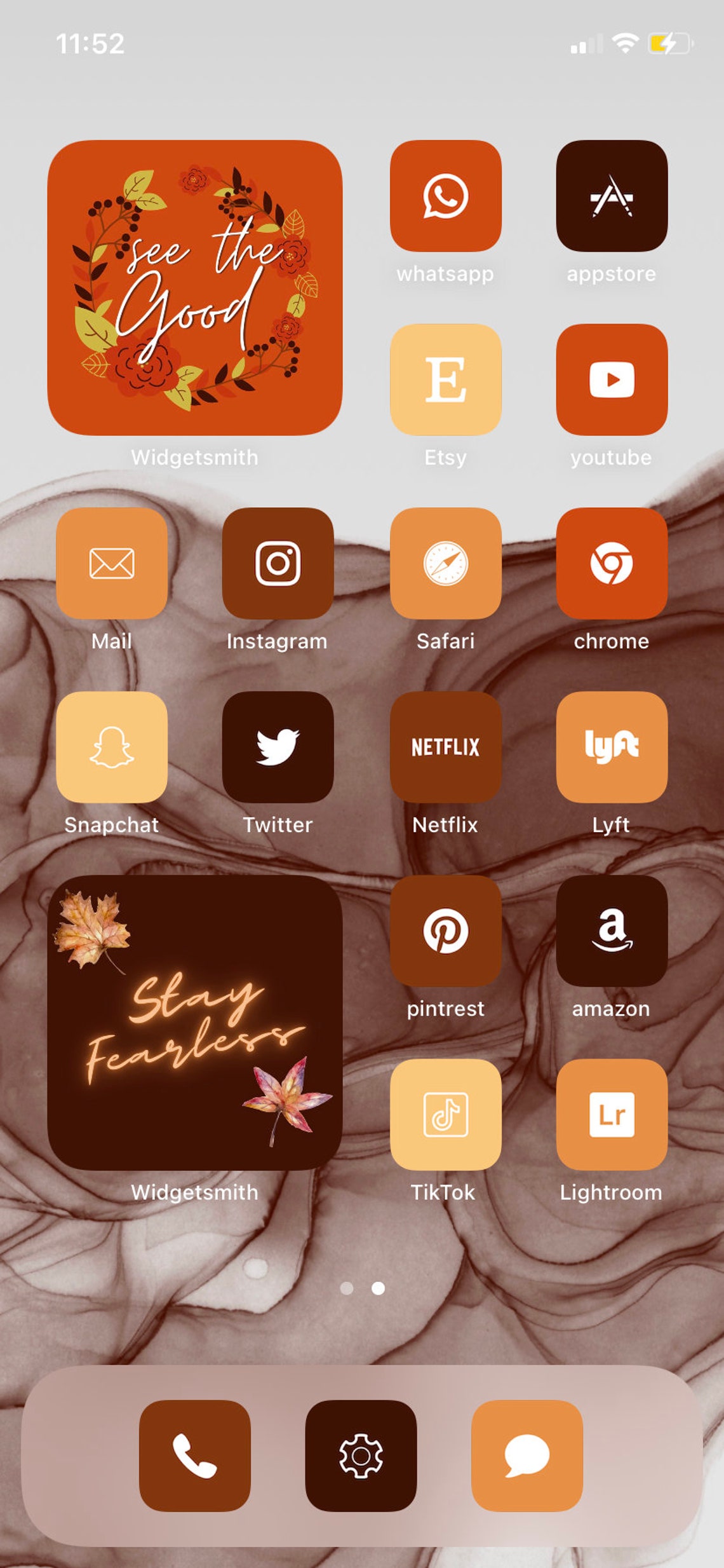 Ios14 fall icons widgets and backgrounds | Etsy