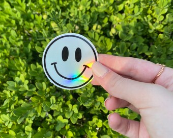 Smiley Face Waterproof Sticker - Etsy