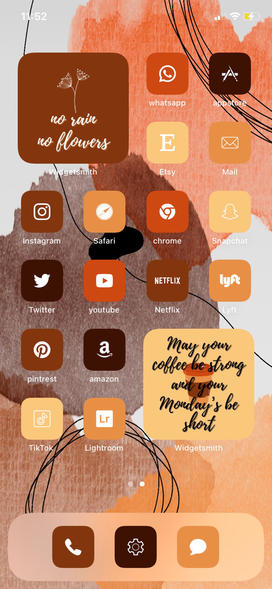 Ios14 fall icons widgets and backgrounds | Etsy