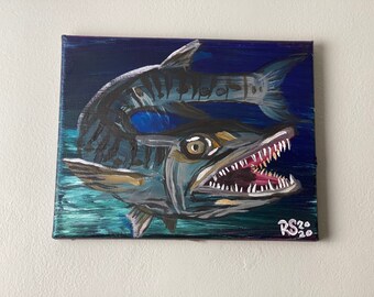 Barracuda Painting - Etsy