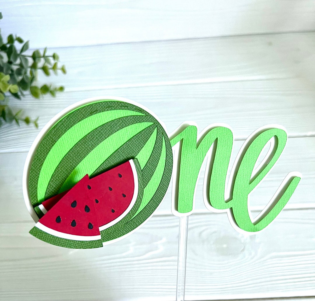 Watermelon Cake Topper, Fruit Cake Topper, Personalized Cake Topper ...
