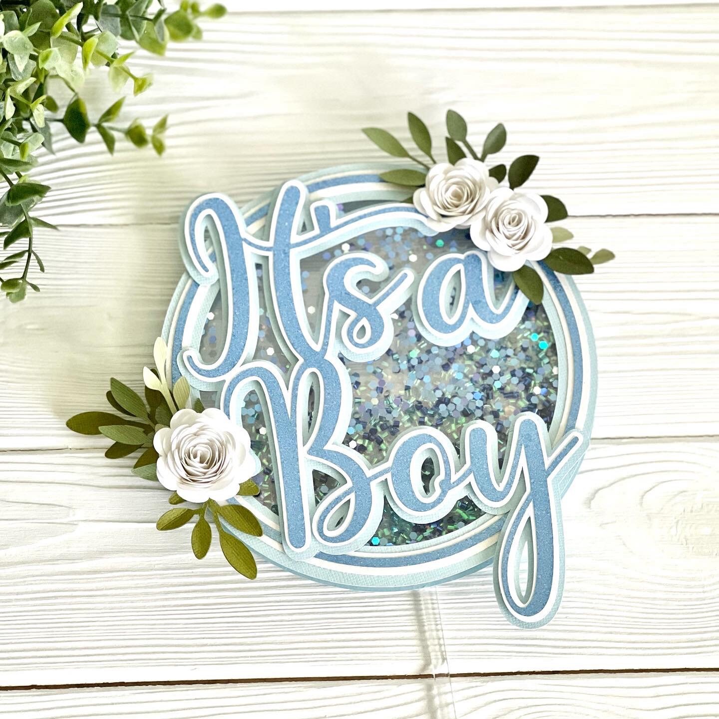 Baby Shower Cake Topper, It’s a Boy, Custom Baby Name Topper, Gender ...