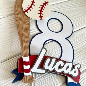 Baseball Cake Topper, Personalized Baseball Cake Topper, Baseball Theme ...