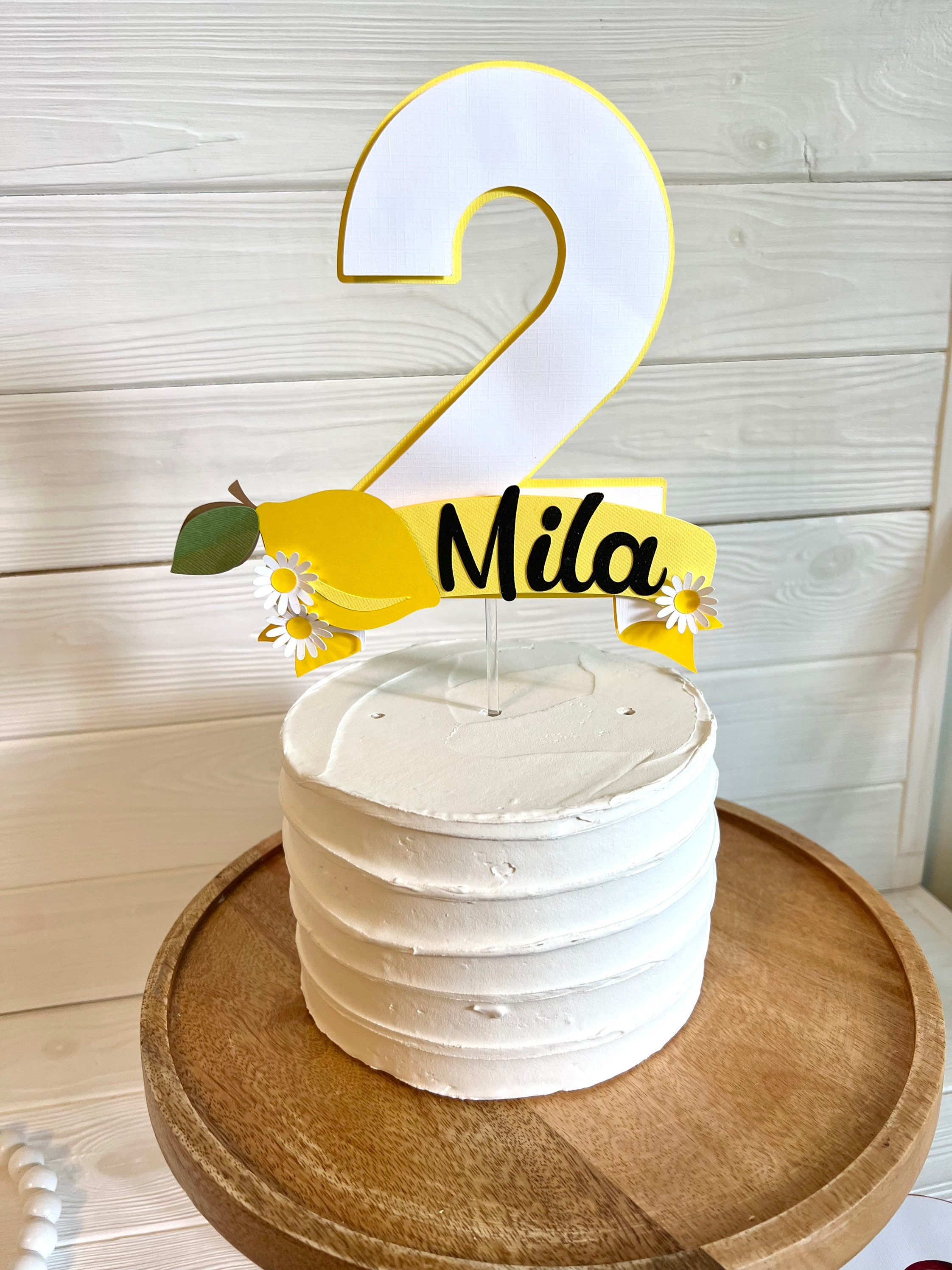Lemon Cake Topper, Fruit Cake Topper, Personalized Cake Topper, Cake ...