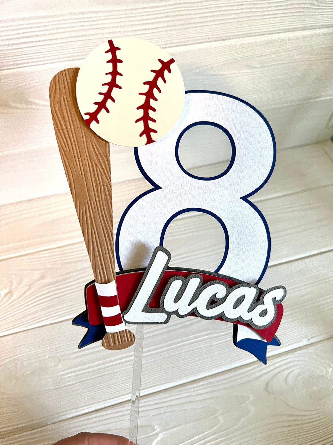 Baseball Cake Topper, Personalized Baseball Cake Topper, Baseball Theme ...