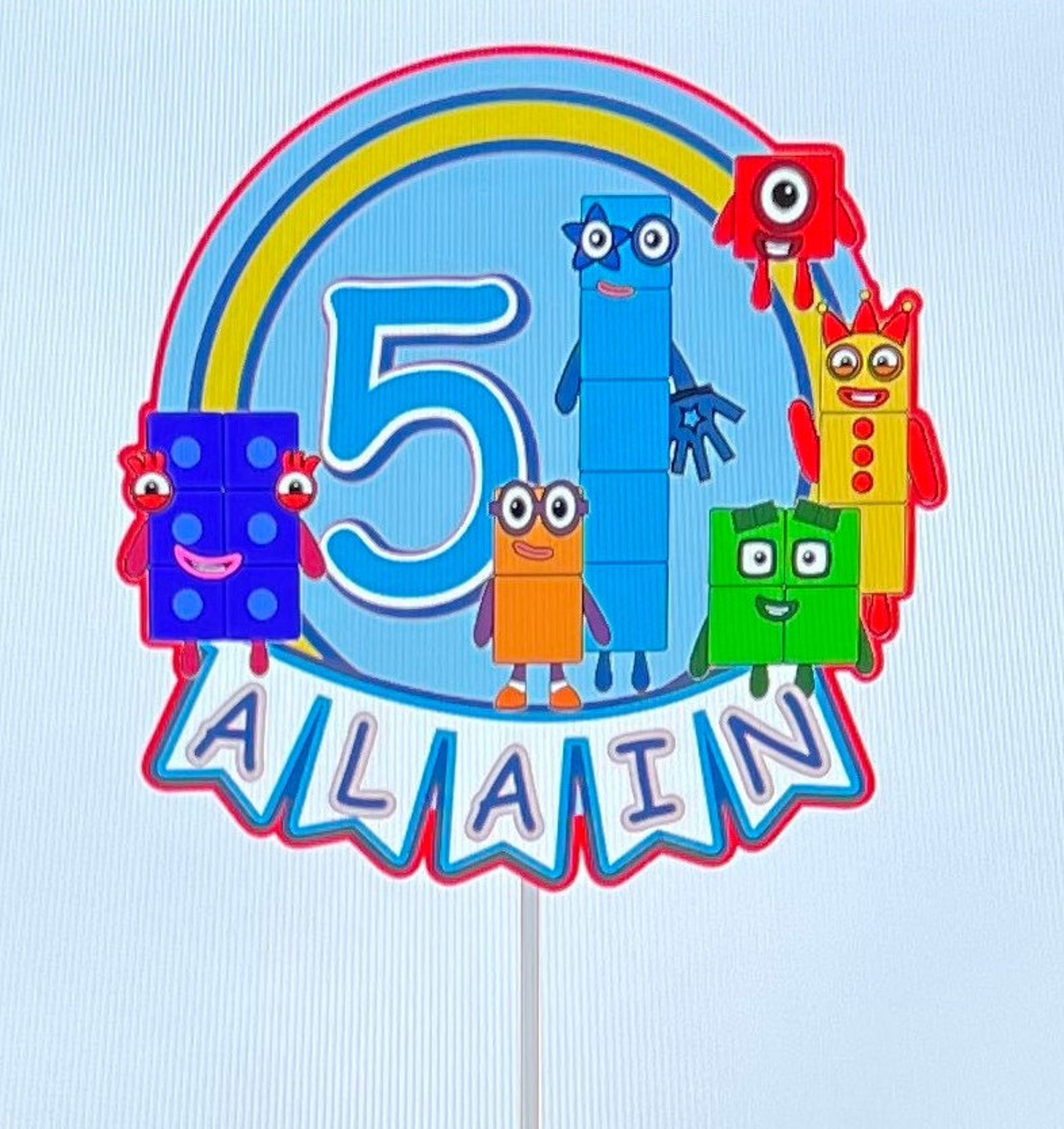 Number Blocks Cake Topper, Number Blocks Birthday, Birthday Cake Topper ...