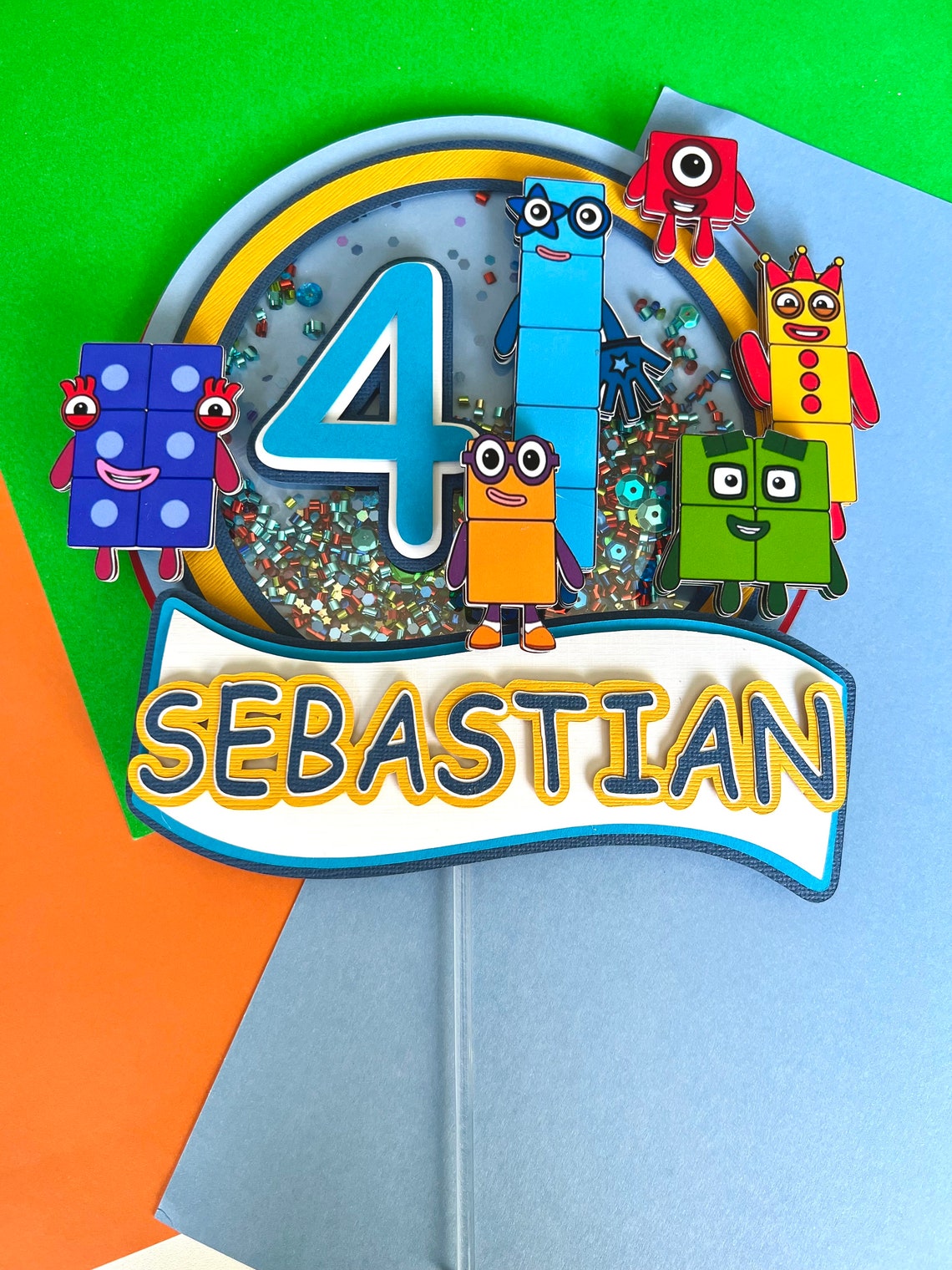 Number Blocks Cake Topper, Number Blocks Birthday, Birthday Cake Topper ...