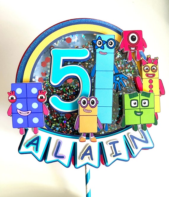 Number Blocks Cake Topper Number Blocks Birthday Birthday - Etsy