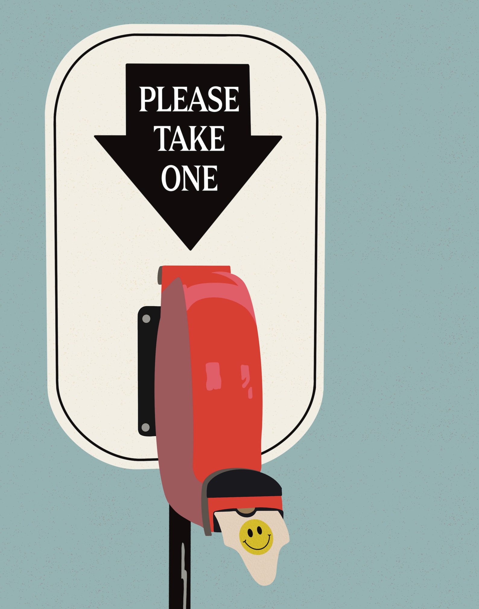 Smiley Face Ticket Machine | Illustration | Motivational Print ...
