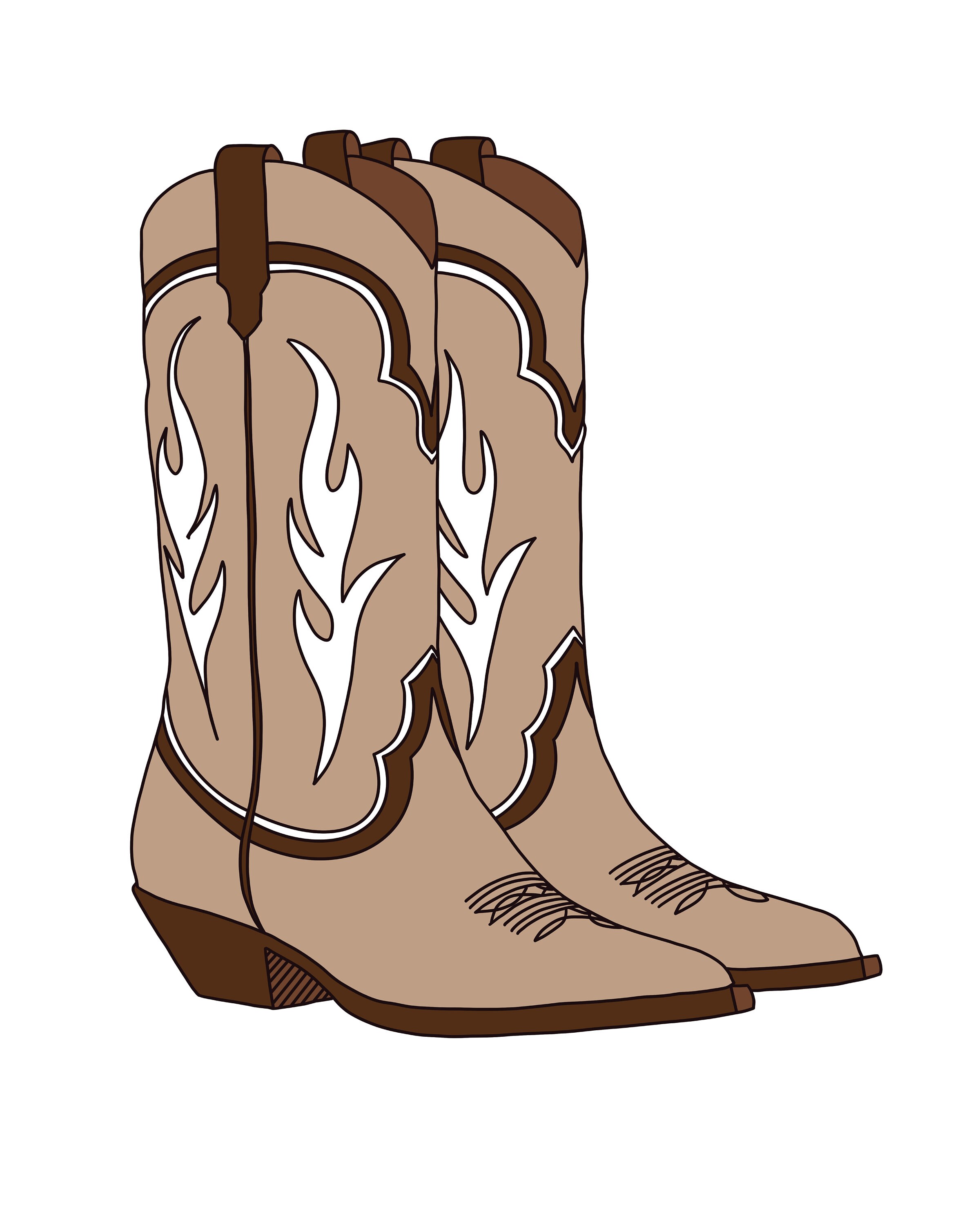 Multiple Colors Available Cowboy Boot Art Print Western Apartment Decor ...