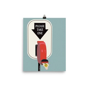 Smiley Face Ticket Machine | Illustration | Motivational Print - Etsy