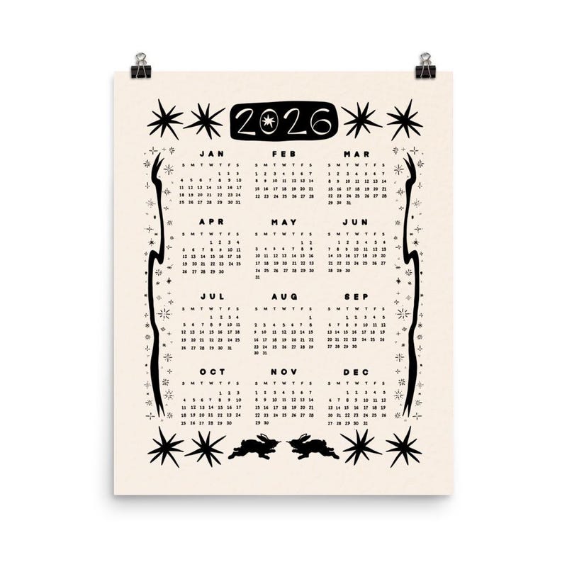 Cool Girl Calendar 2026 - Etsy