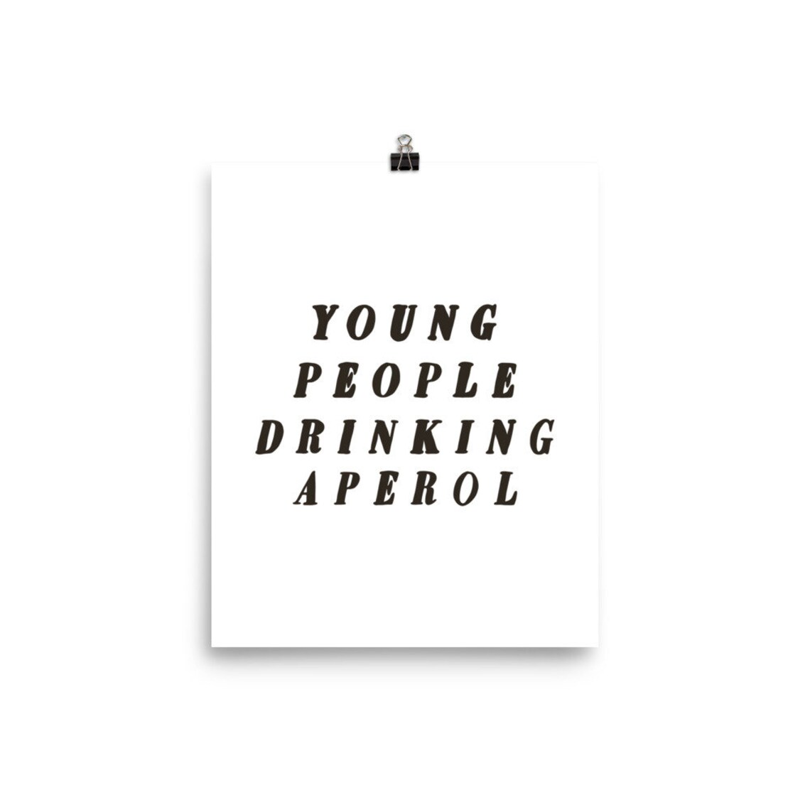 Young People Drinking Aperol Print | Hand-lettered | Lyrics Poster ...