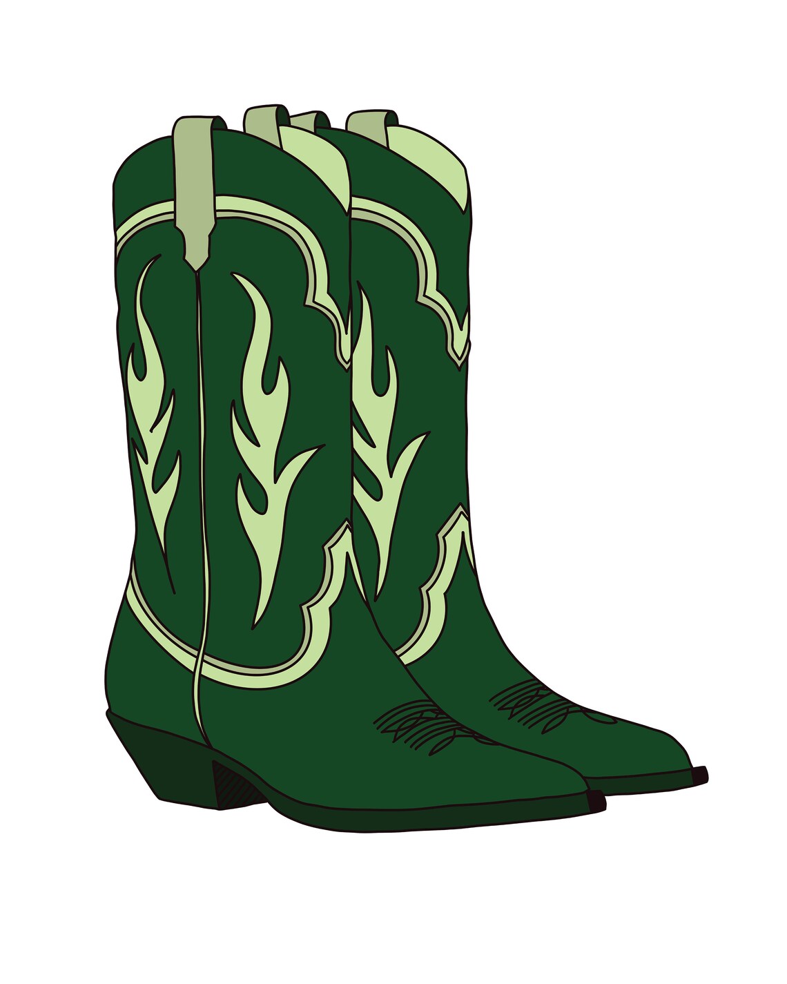 Multiple Colors Available Cowboy Boot Art Print Western Apartment Decor ...