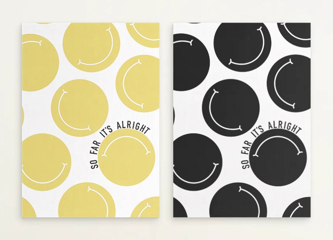 So Far It's Alright | Smiley Face | Indie Pop | Lyrics Wall Art | 1975 ...