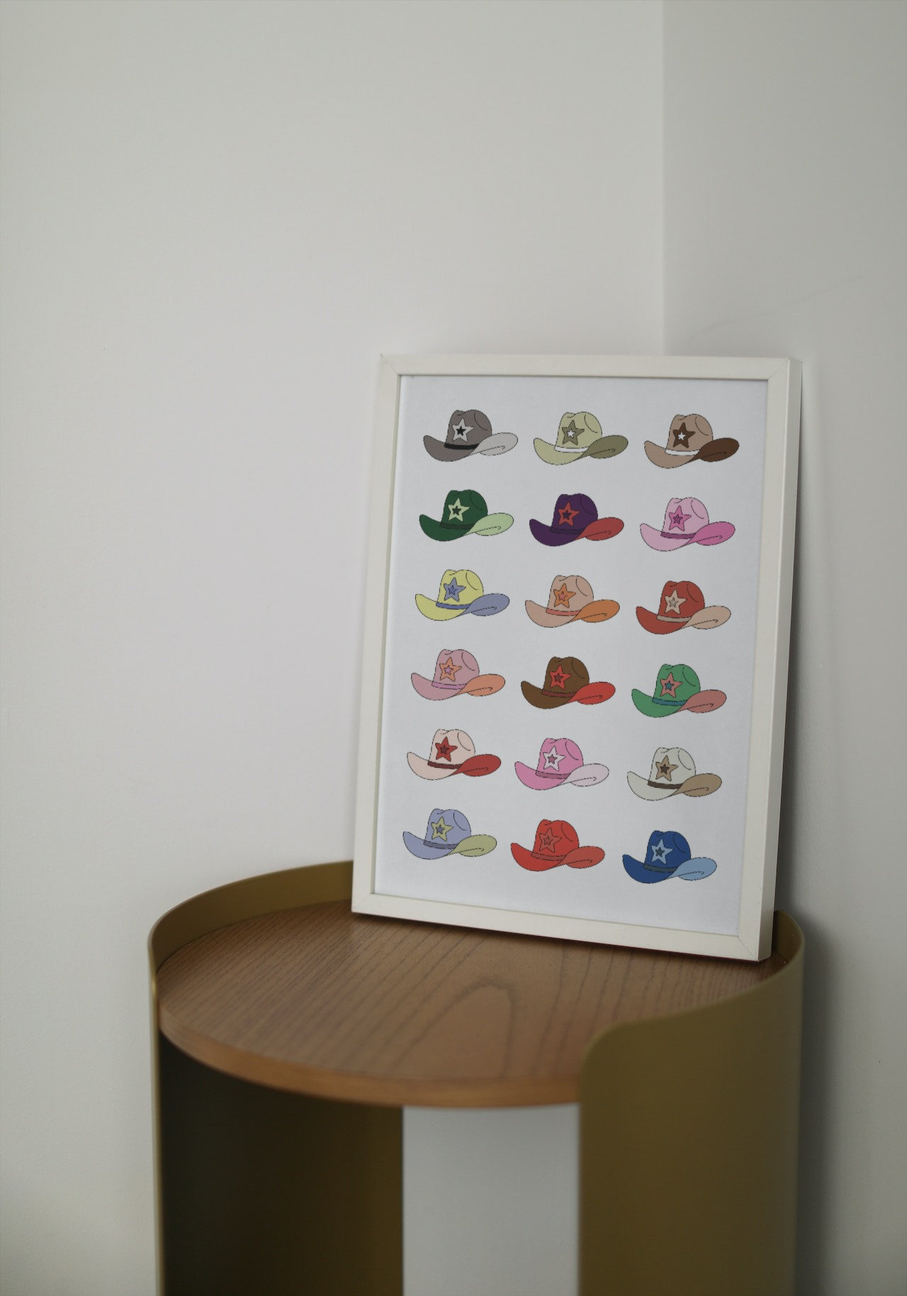 Colorful Cowboy Hat Poster, Eclectic Western Wall Art, Boho Wall Art ...