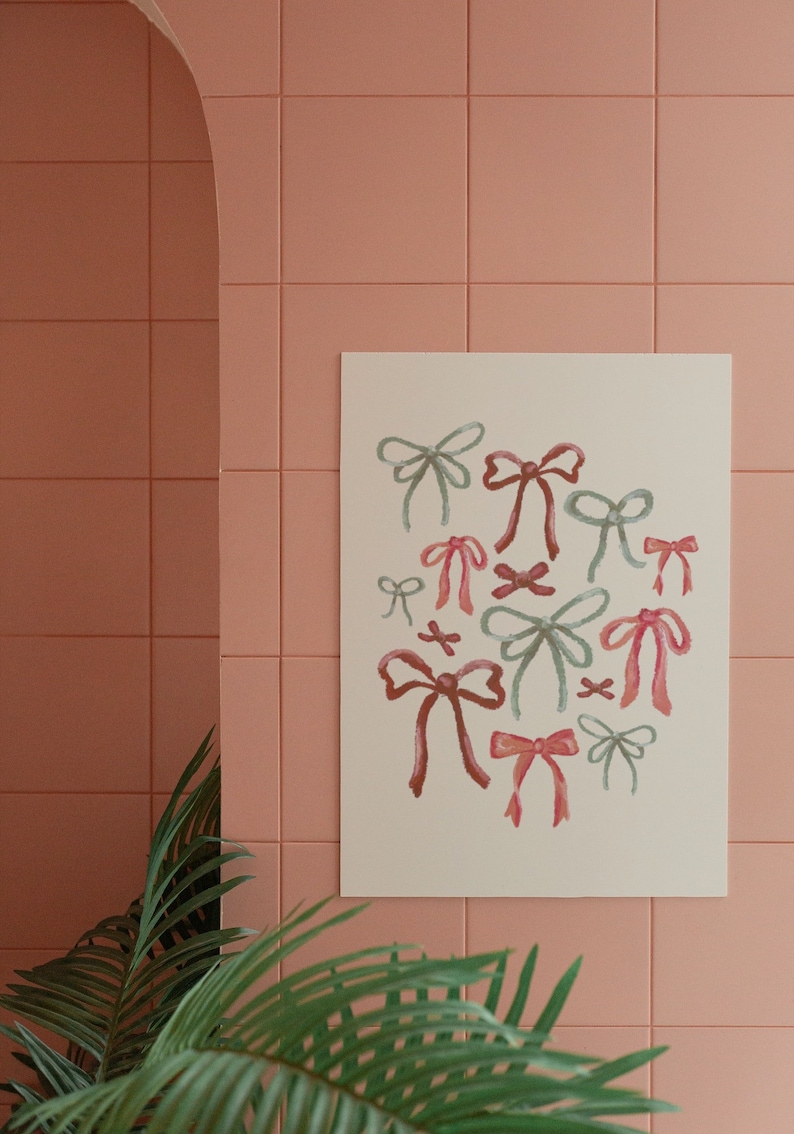 Coquette Bow Wall Art Girl Wall Decor Preppy Soft Aesthetic Poster ...